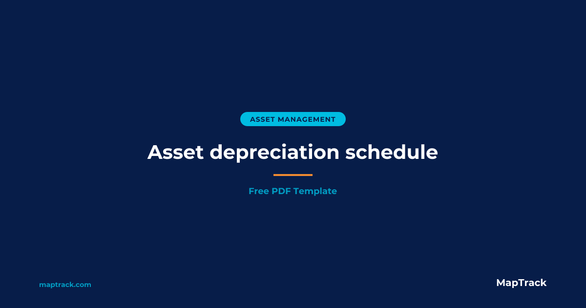 Asset Depreciation Schedule Template (Free PDF)