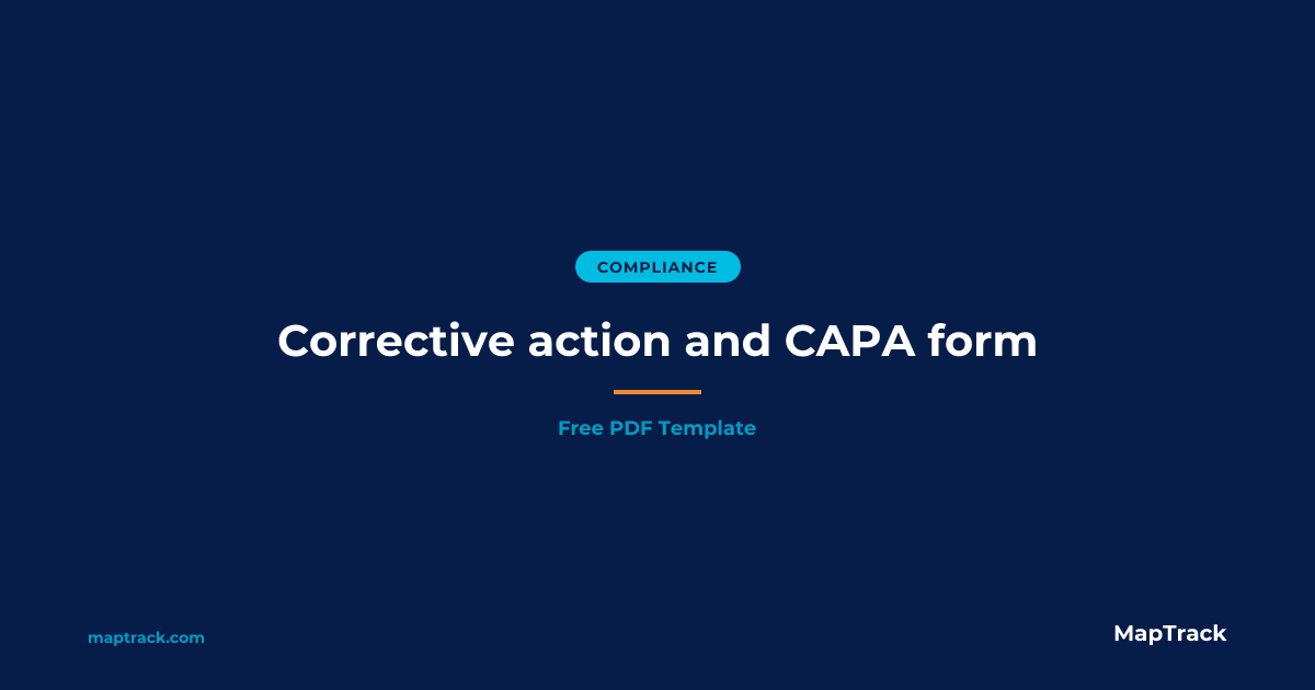 Free Corrective Action Form | CAPA PDF Template
