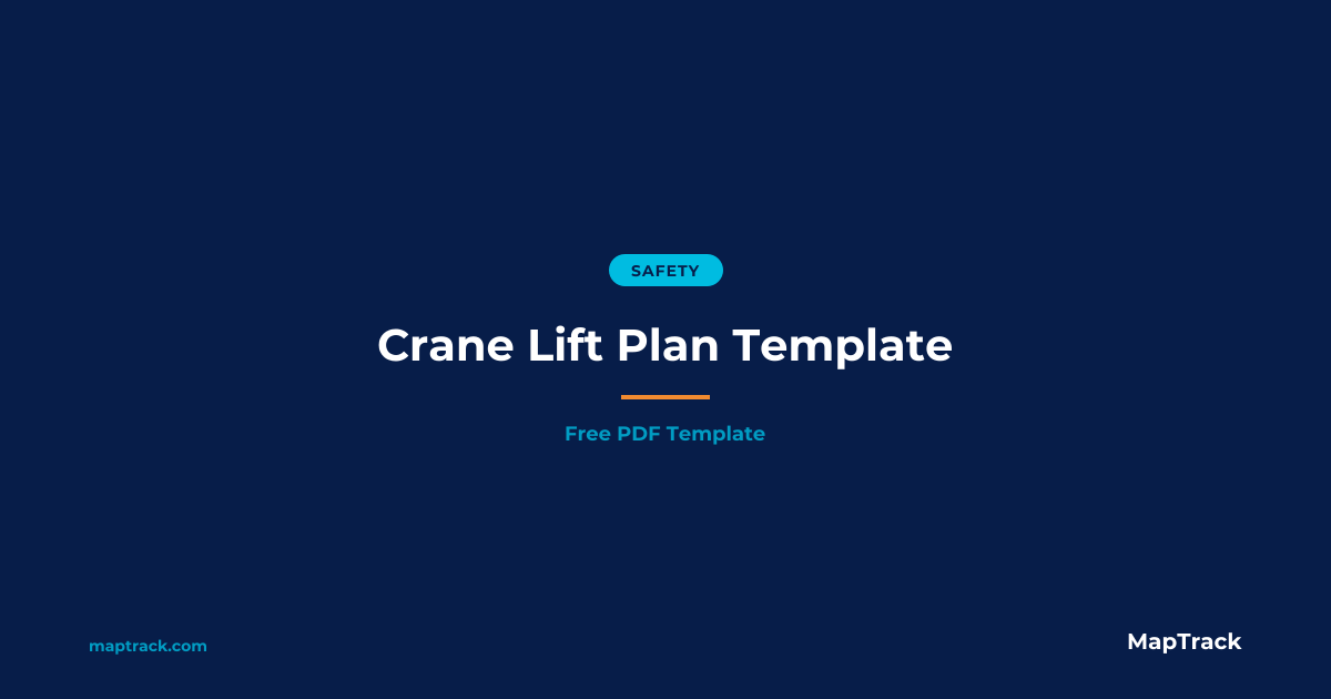 Free Crane Lift Plan Template (PDF)