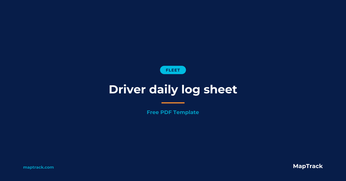 Free Driver Daily Log Sheet | PDF Template