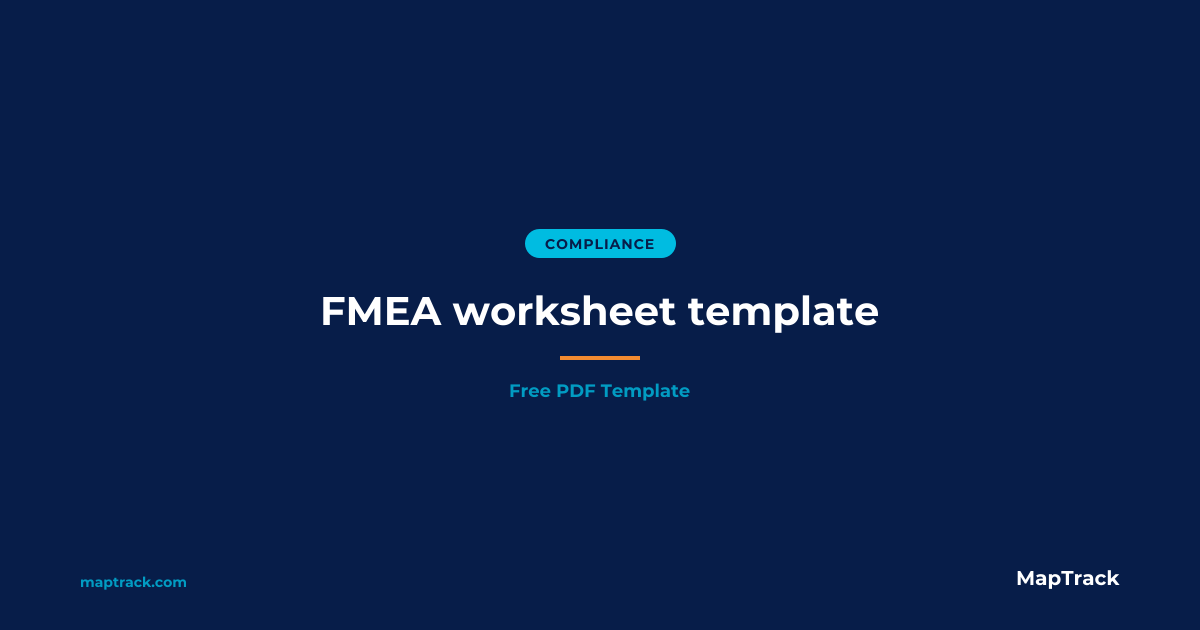 Free FMEA Worksheet Template (PDF) | MapTrack