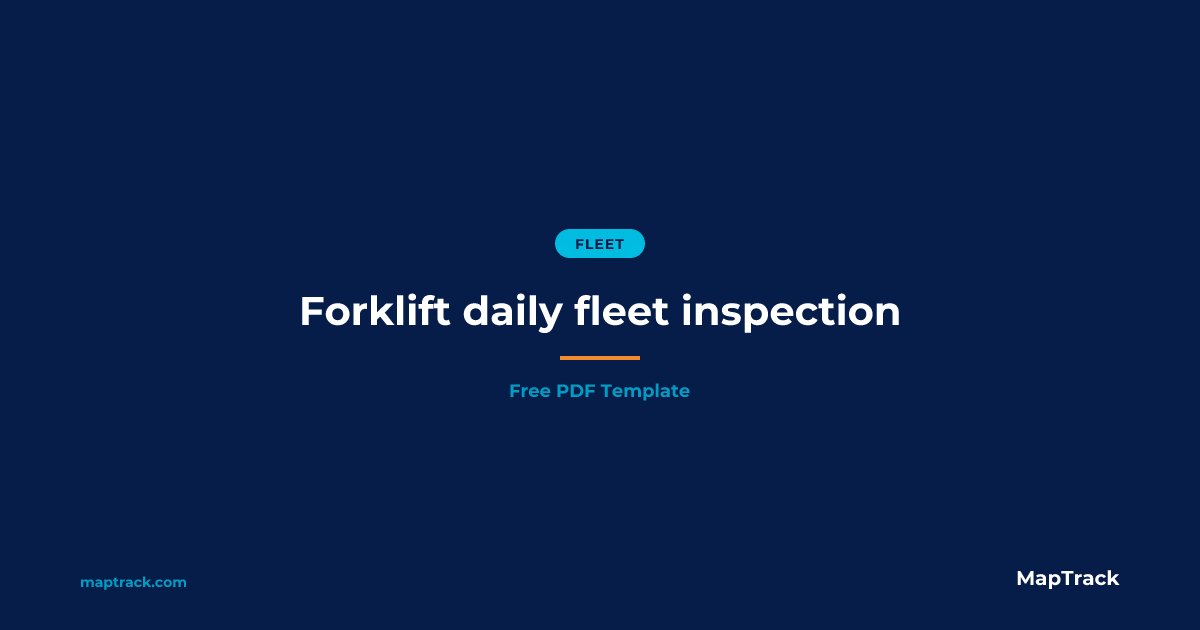 Free Forklift Daily Inspection Checklist | PDF
