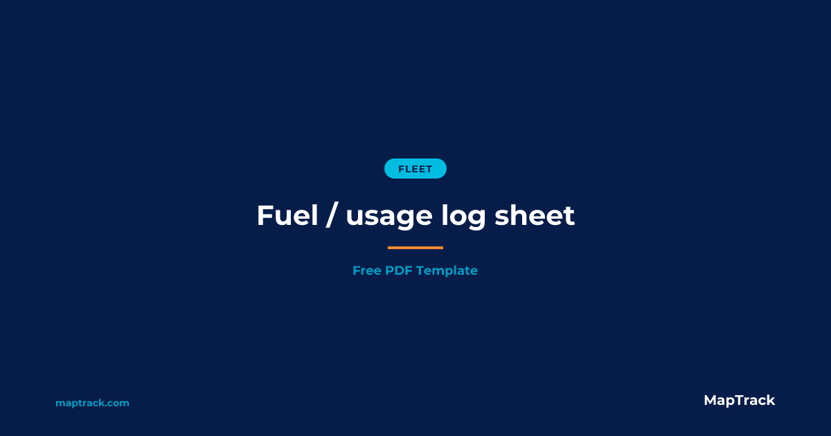 Fuel Log Sheet | Free PDF Template Download
