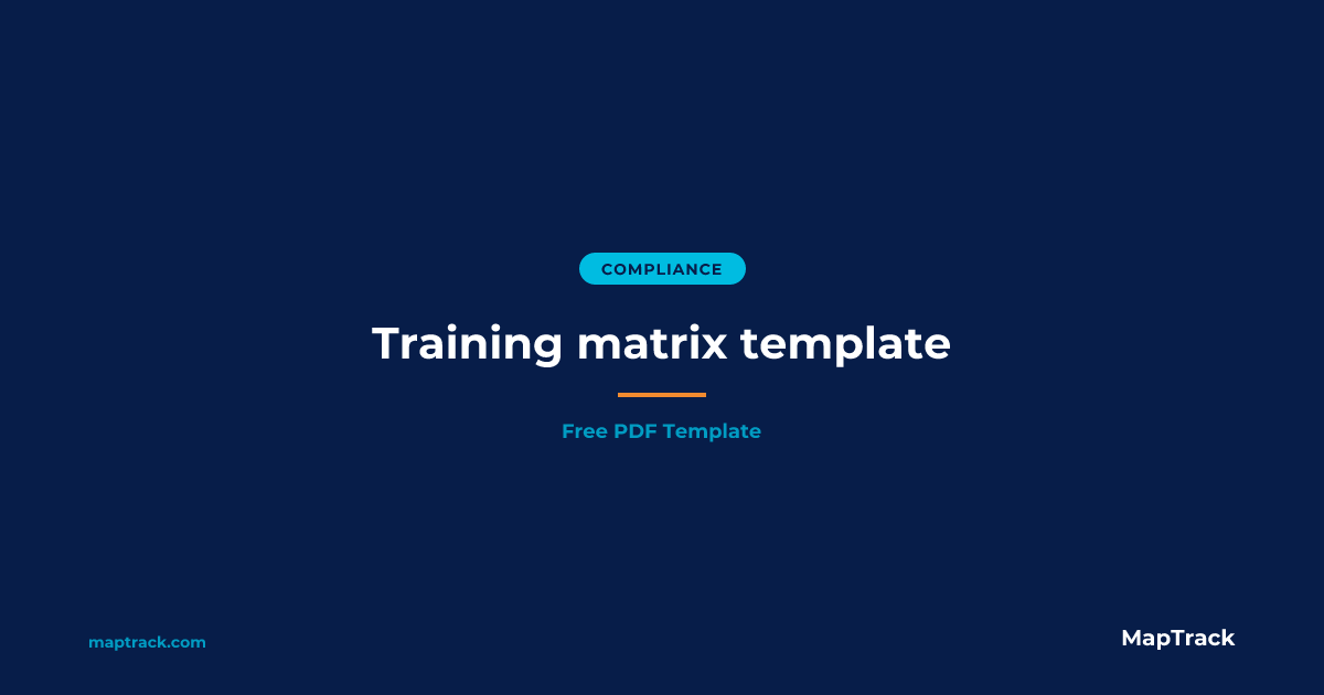 Training Matrix Template | Free PDF | MapTrack