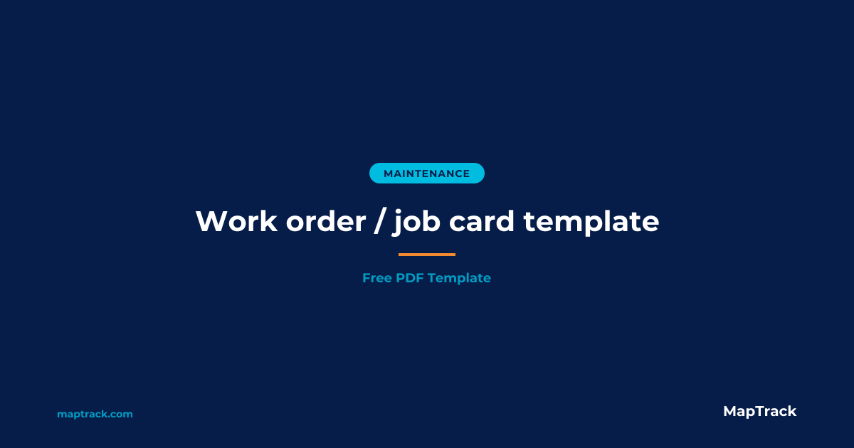 Job Card / Work Order Template + Sample | Free PDF